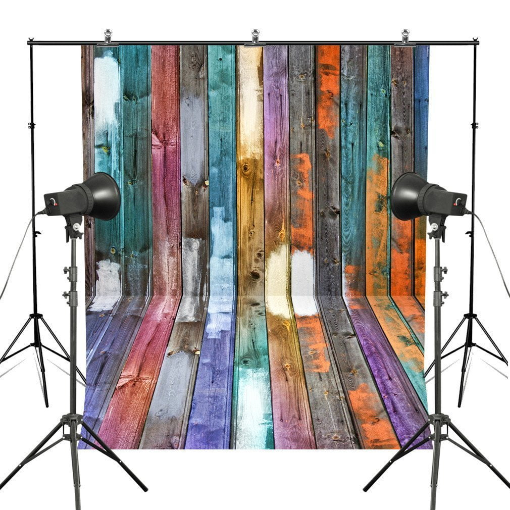 5x7ft Shabby Colorful Wood Panel Photography Backgrounds Digital ...