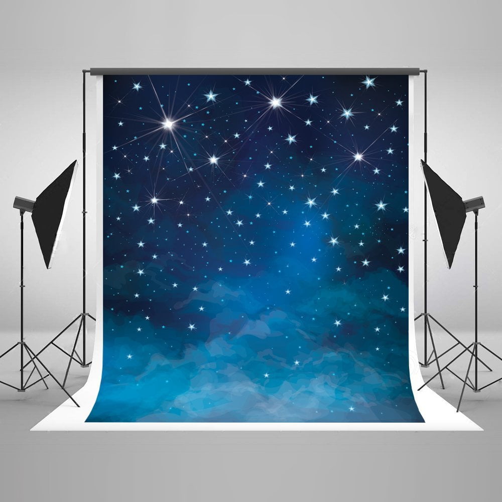 5x7ft Shining Stars Dark Blue Photography Backdrop Photo Booth ...
