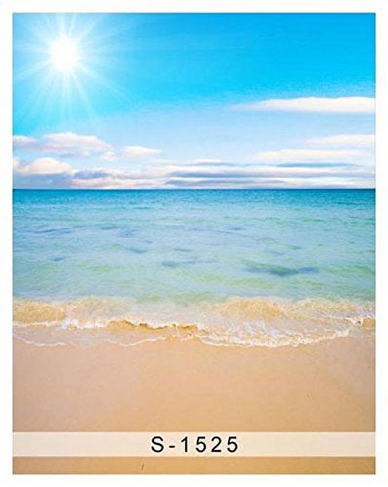 5x7ft Sun Sunrise Blue Sky Cloudy Ocean Beach Floor Photography Studio ...