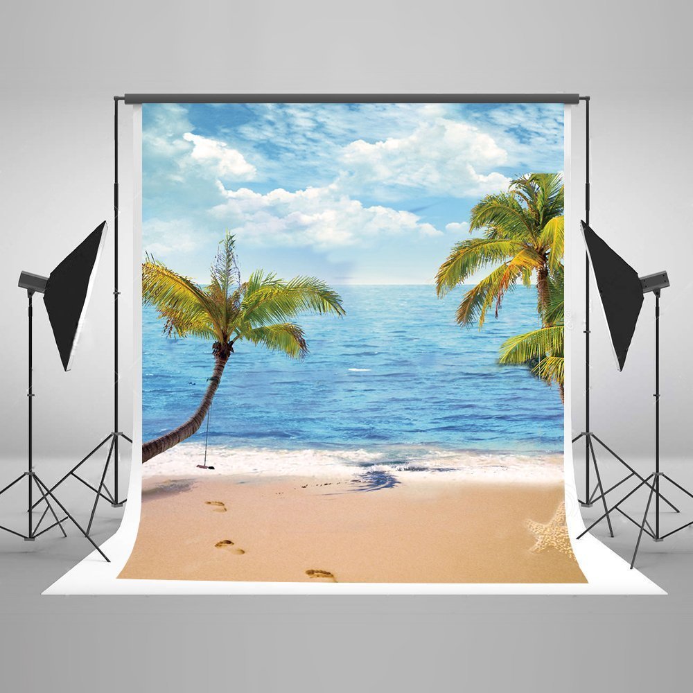 5x7ft Sunshine Beach Photography Background Photo Backdrops Studio ...