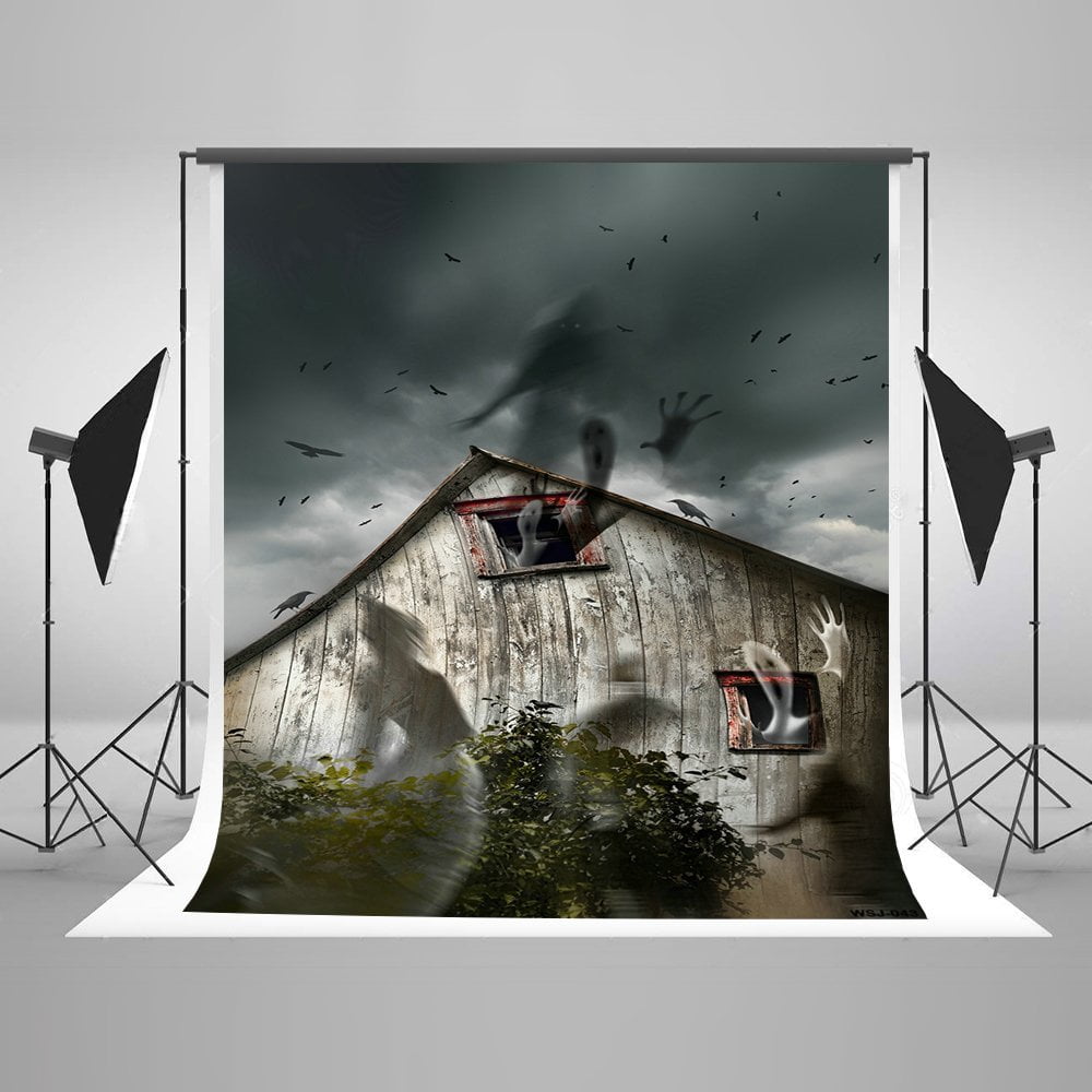 5x7ft Thriller House Scared Ghost for Halloween Party Backdrops for ...