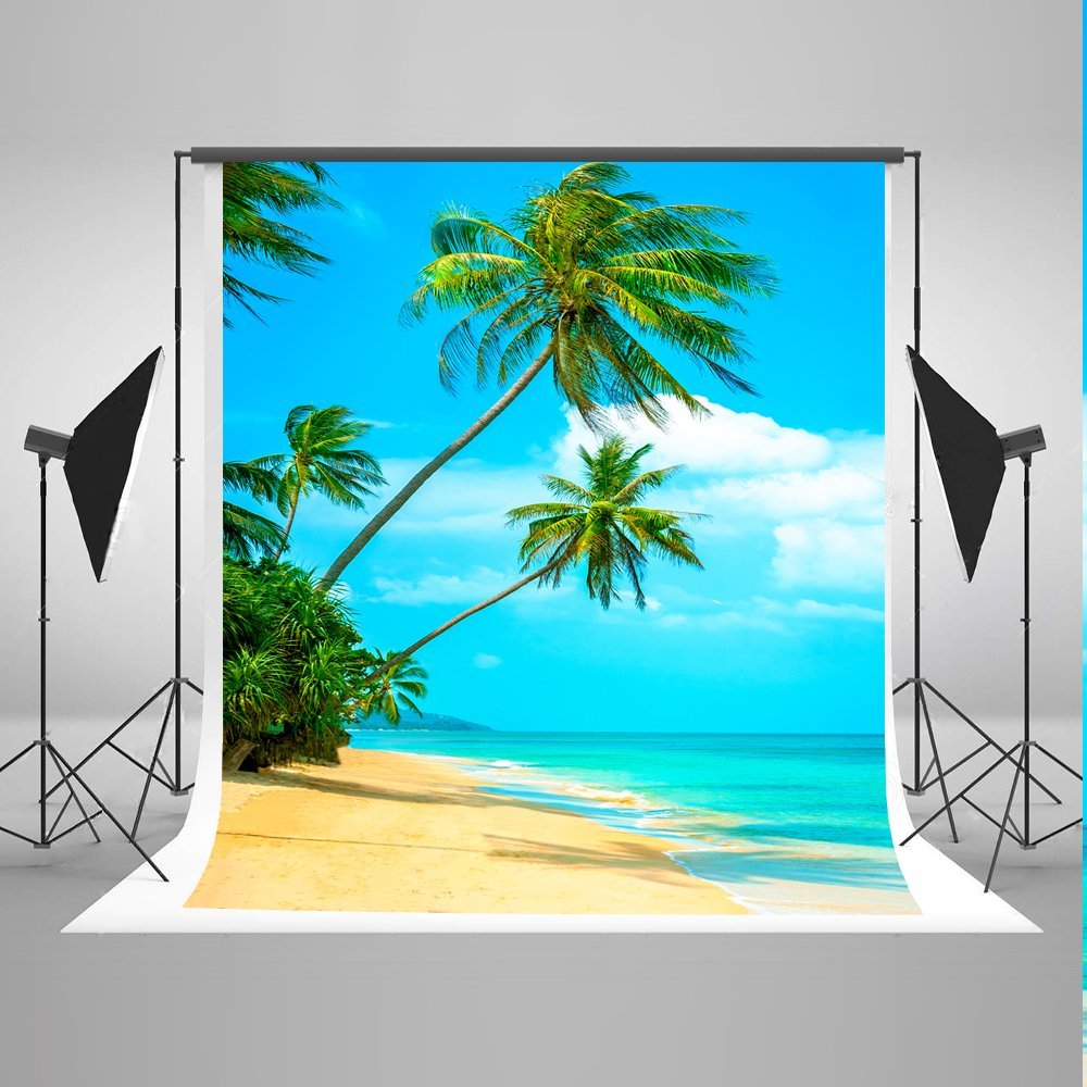 5x7ft Tropical Rainforest Photography Backdrop Summer Beach Background ...