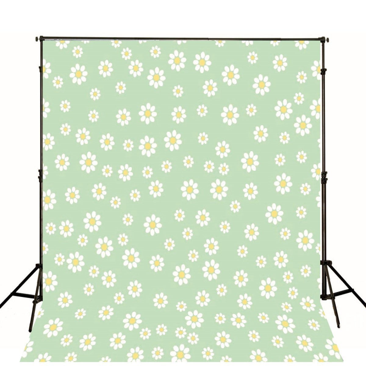 5x7ft White Flowers in Green Cute Photography Backdrop Children ...