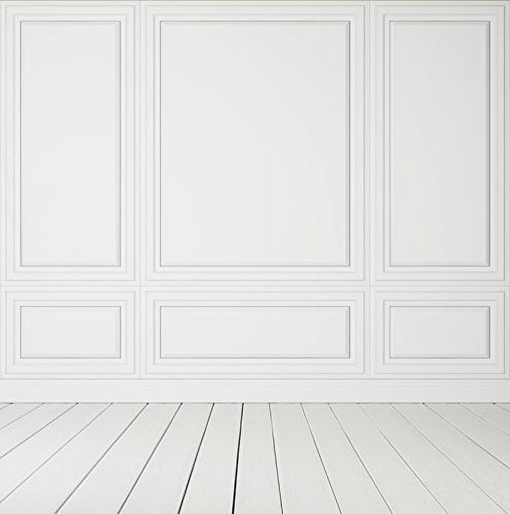 5x7ft White Wall And White Wood Floor Backdrop Photography Background ...