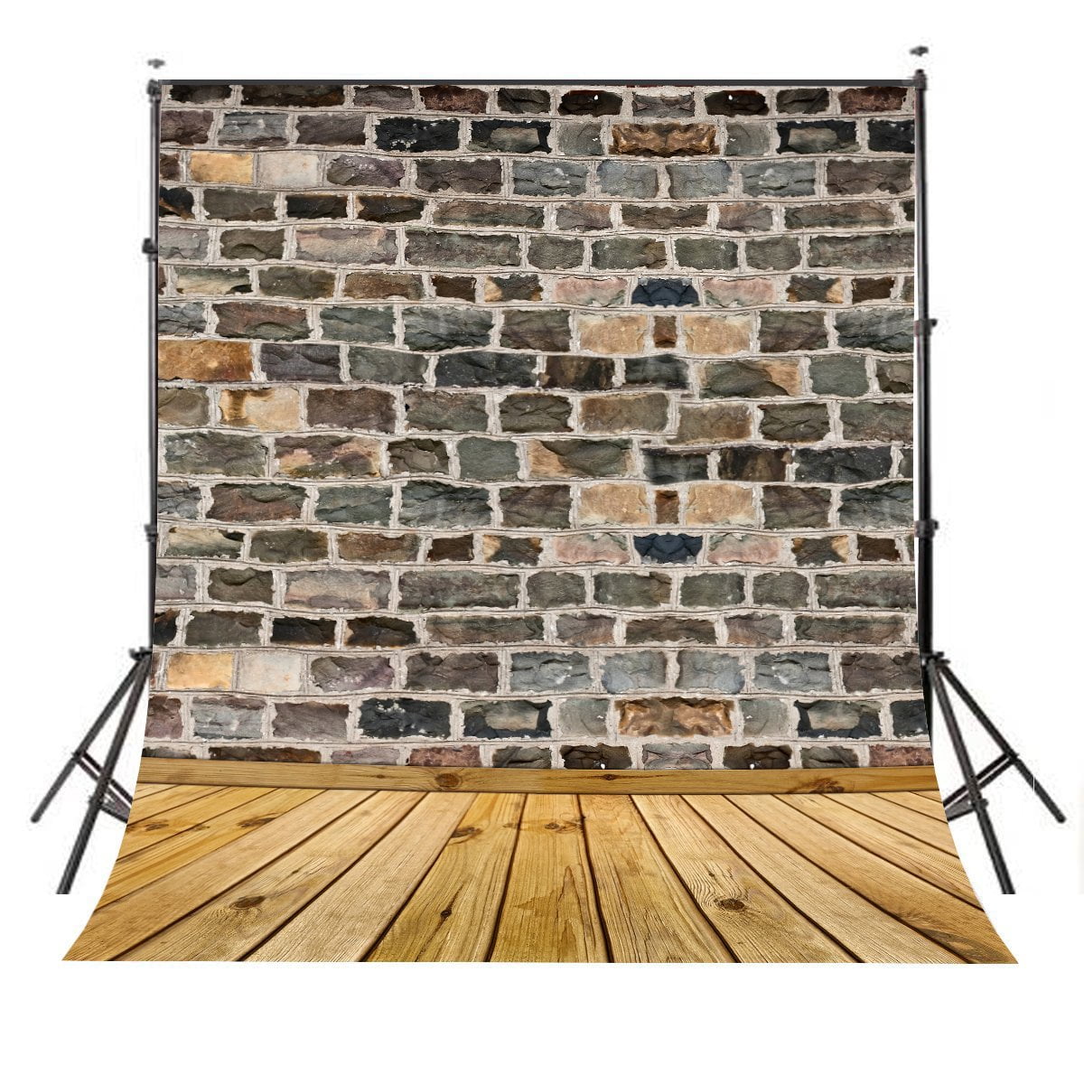 5x7ft Wooden Floor Background For Studio Brick Wall Photography Backdrops Interior Decoration ...