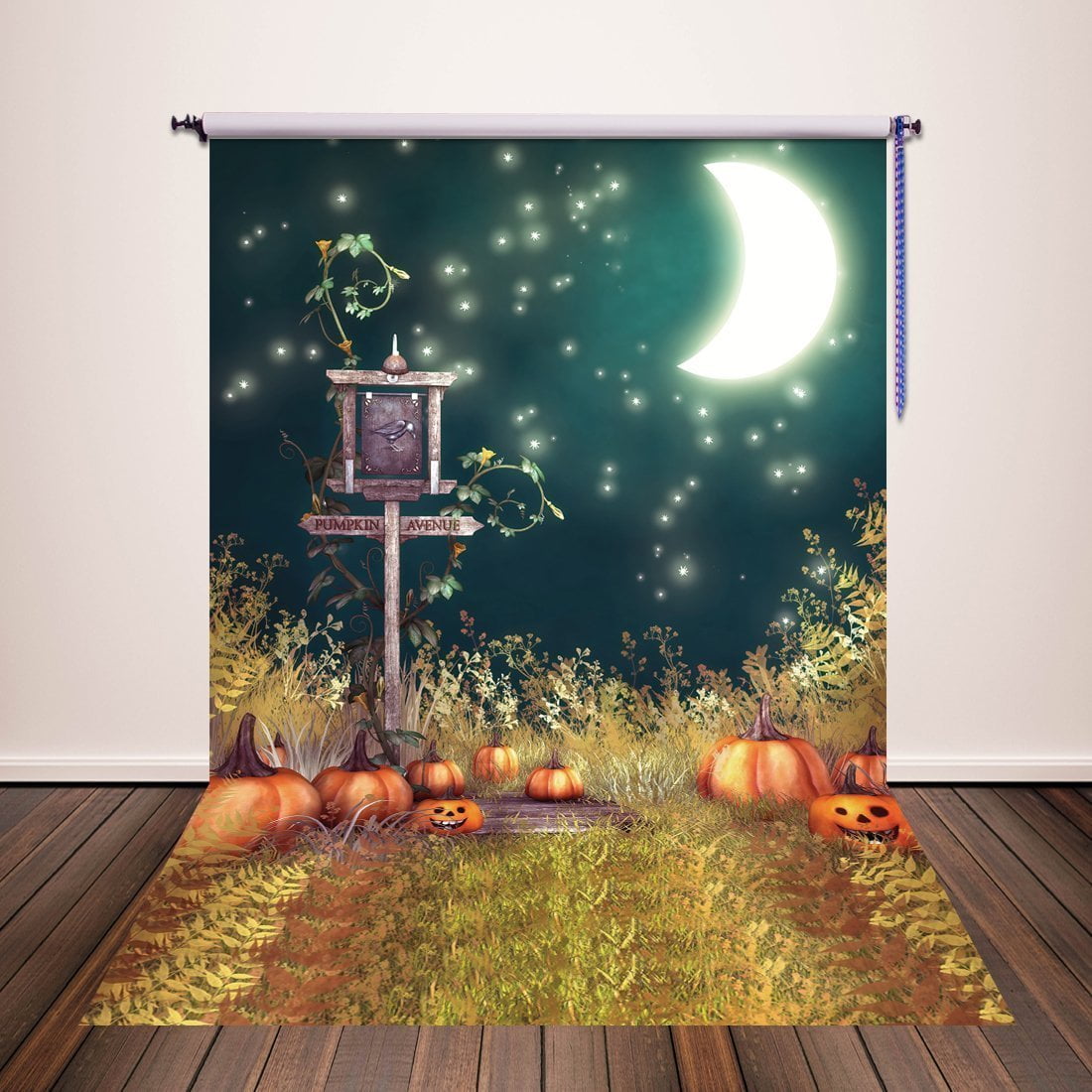 5x7ft crescent moon star night sky backdrop halloween scene photo booth ...