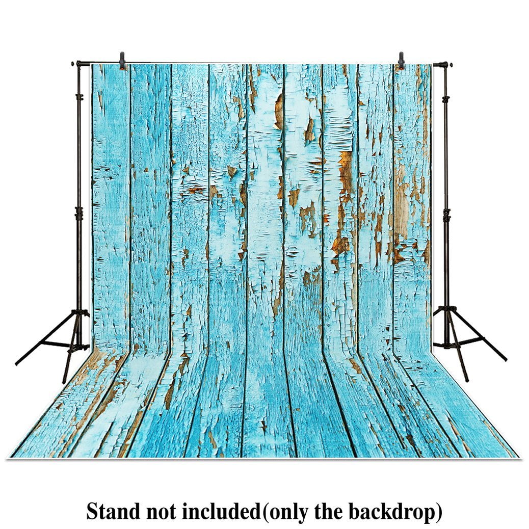 5x7ft photography backdrops retro navy Blue wooden board wall floor ...