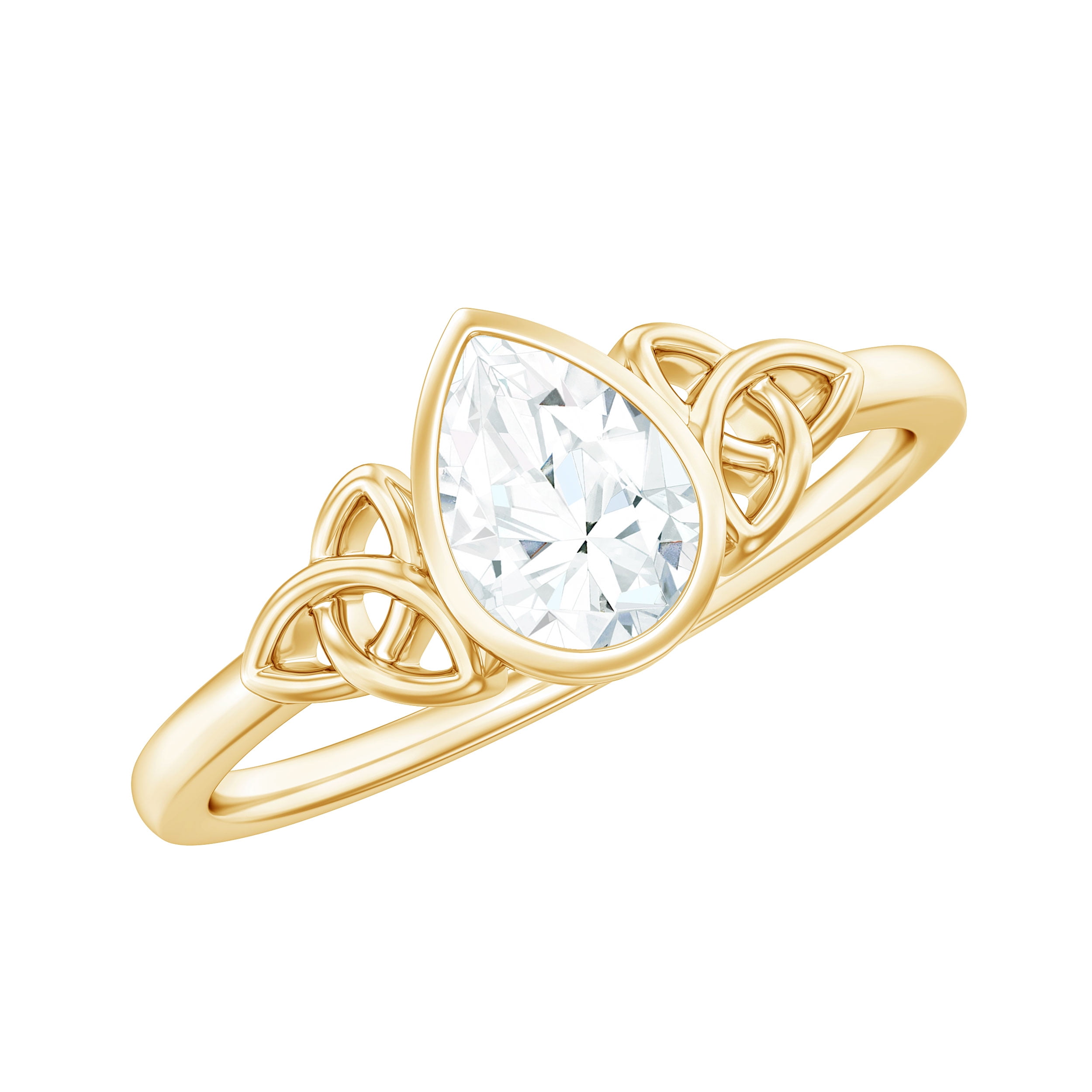 Rosec Jewels 5x7mm Lab Grown Diamond Knot Engagement Ring, EF-VS ...
