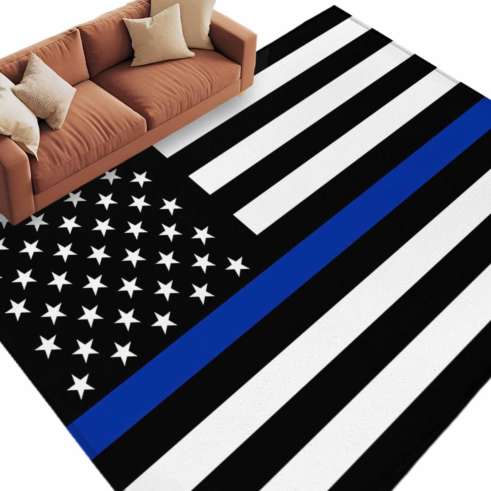 5x8 Area Rugs for Living Room, Blue American Flag Non Slip Area Rugs ...