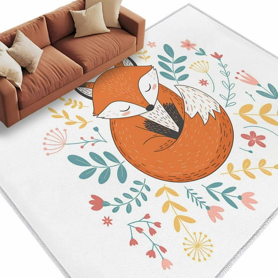 5x8 Area Rugs for Living Room, Cartoon Animals Non Slip Area Rugs for ...