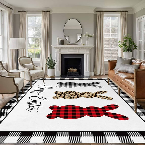5x8 Area Rugs for Living Room, Happy Easter Non Slip Area Rugs for ...
