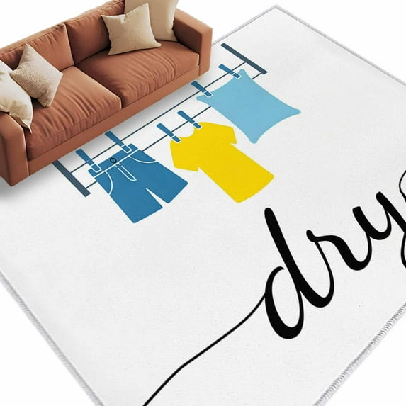 5x8 Area Rugs for Living Room, Laundry Room Non Slip Area Rugs for ...