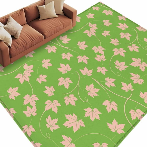 5x8 Area Rugs for Living Room, Maple Leaf Non Slip Area Rugs for ...