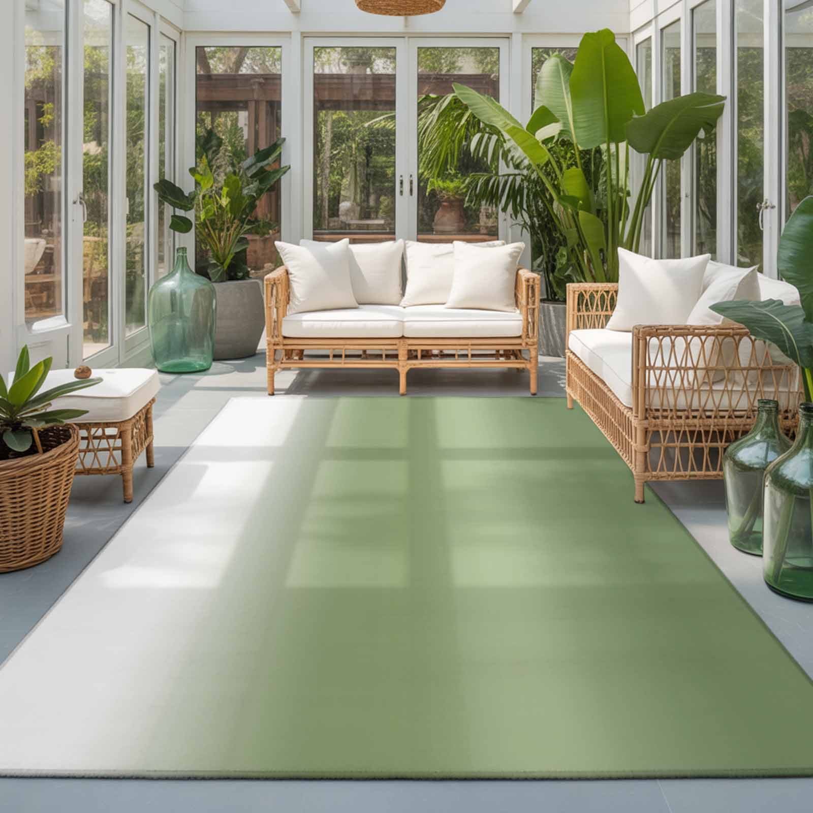 5x8 Area Rugs for Living Room, Modern Sage Green Non Slip Area Rugs for ...