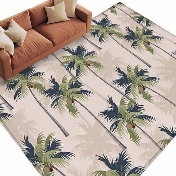 5x8 Area Rugs for Living Room, Palm Tree Non Slip Area Rugs for Kitchen ...