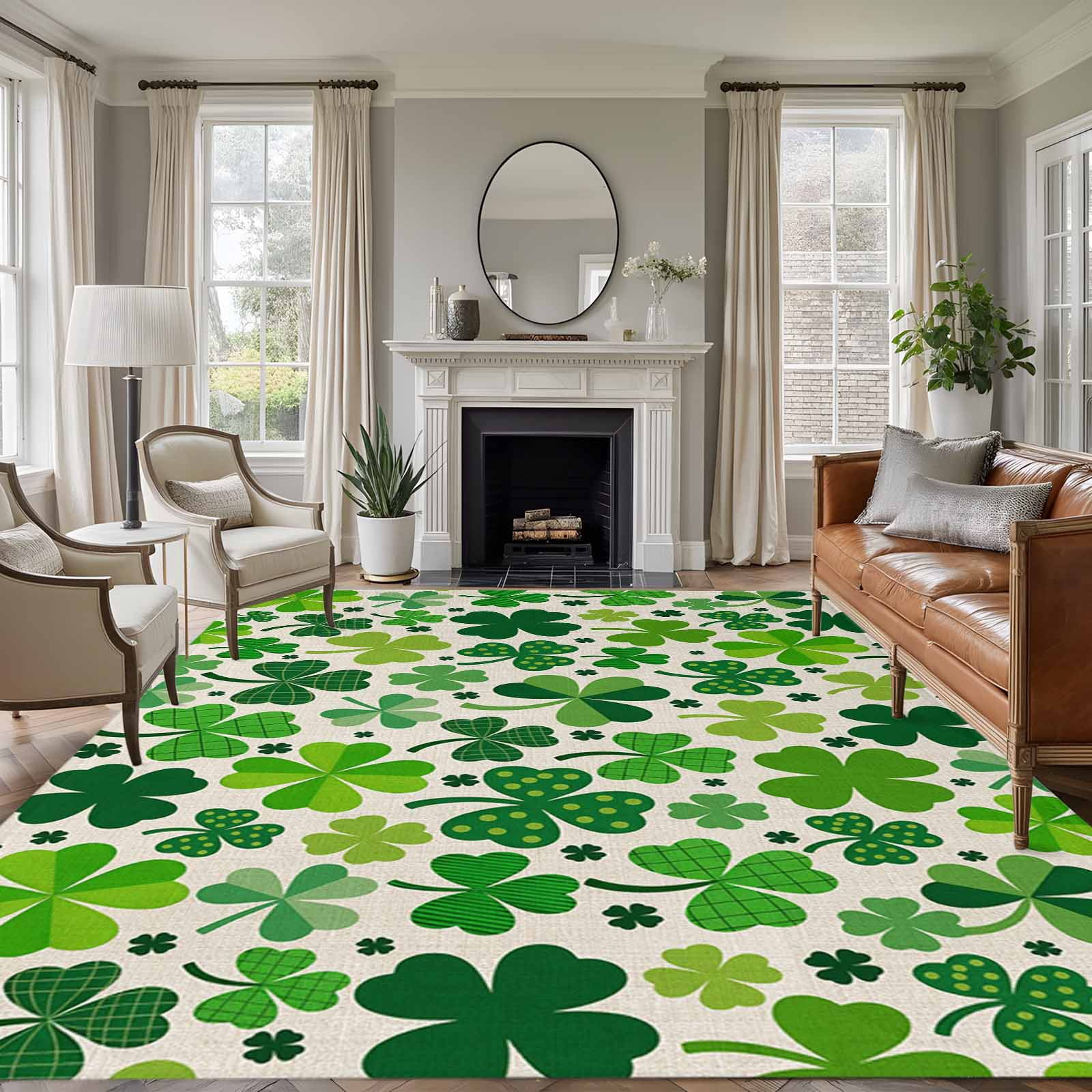 5x8 Area Rugs for Living Room, St. Patrick's Day Non Slip Area Rugs for ...