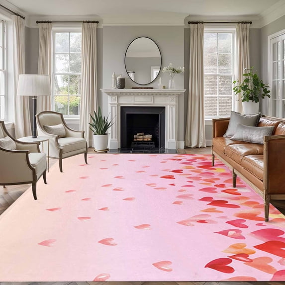5x8 Area Rugs for Living Room, Valentine's Day Non Slip Area Rugs for ...