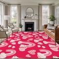 5x8 Area Rugs for Living Room, Valentine's Day Non Slip Area Rugs for ...
