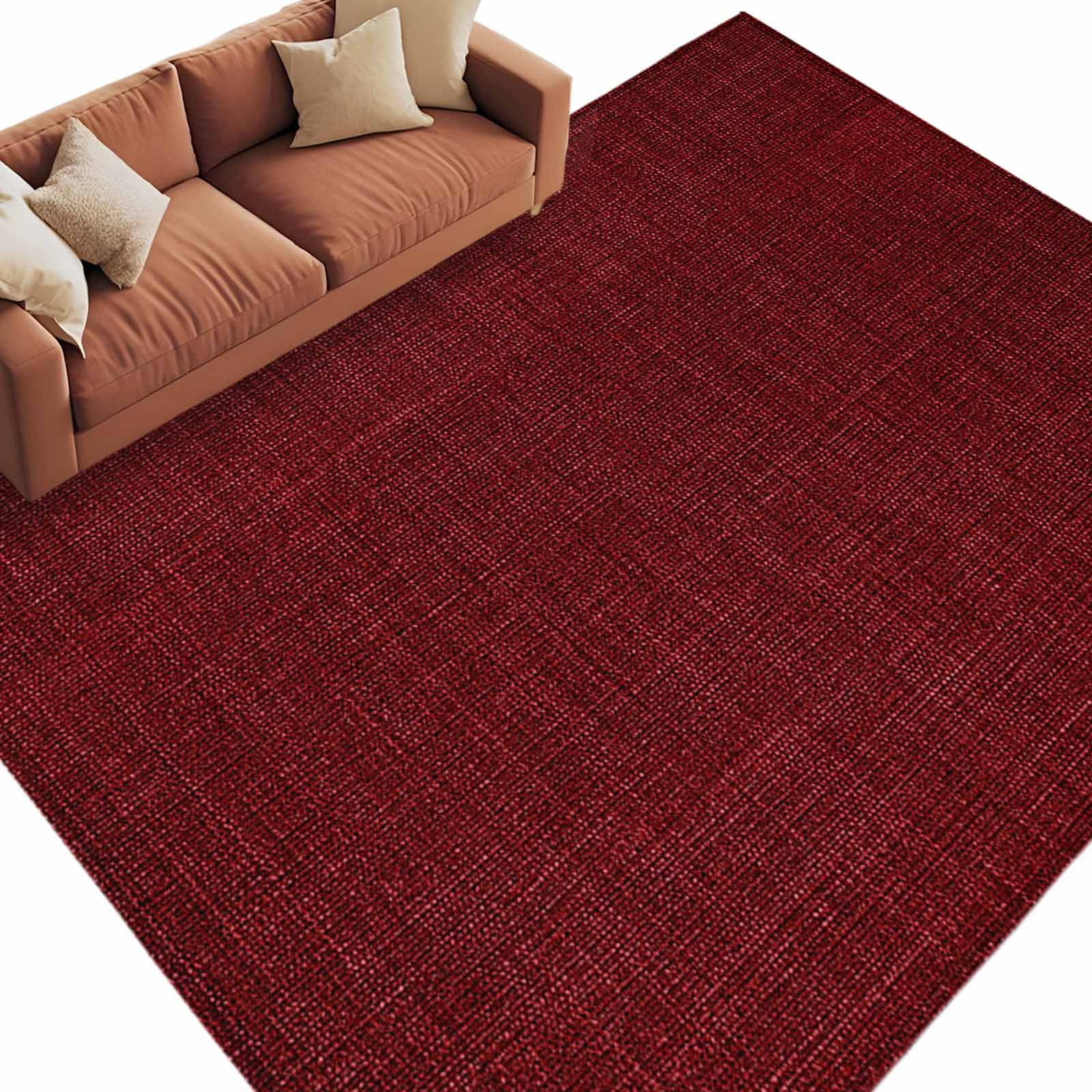 5x8 Area Rugs for Living Room, Vintage Dark Red Non Slip Area Rugs for ...