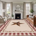 5x8 Area Rugs for Living Room, Western Texas Star Retro Non Slip Area ...