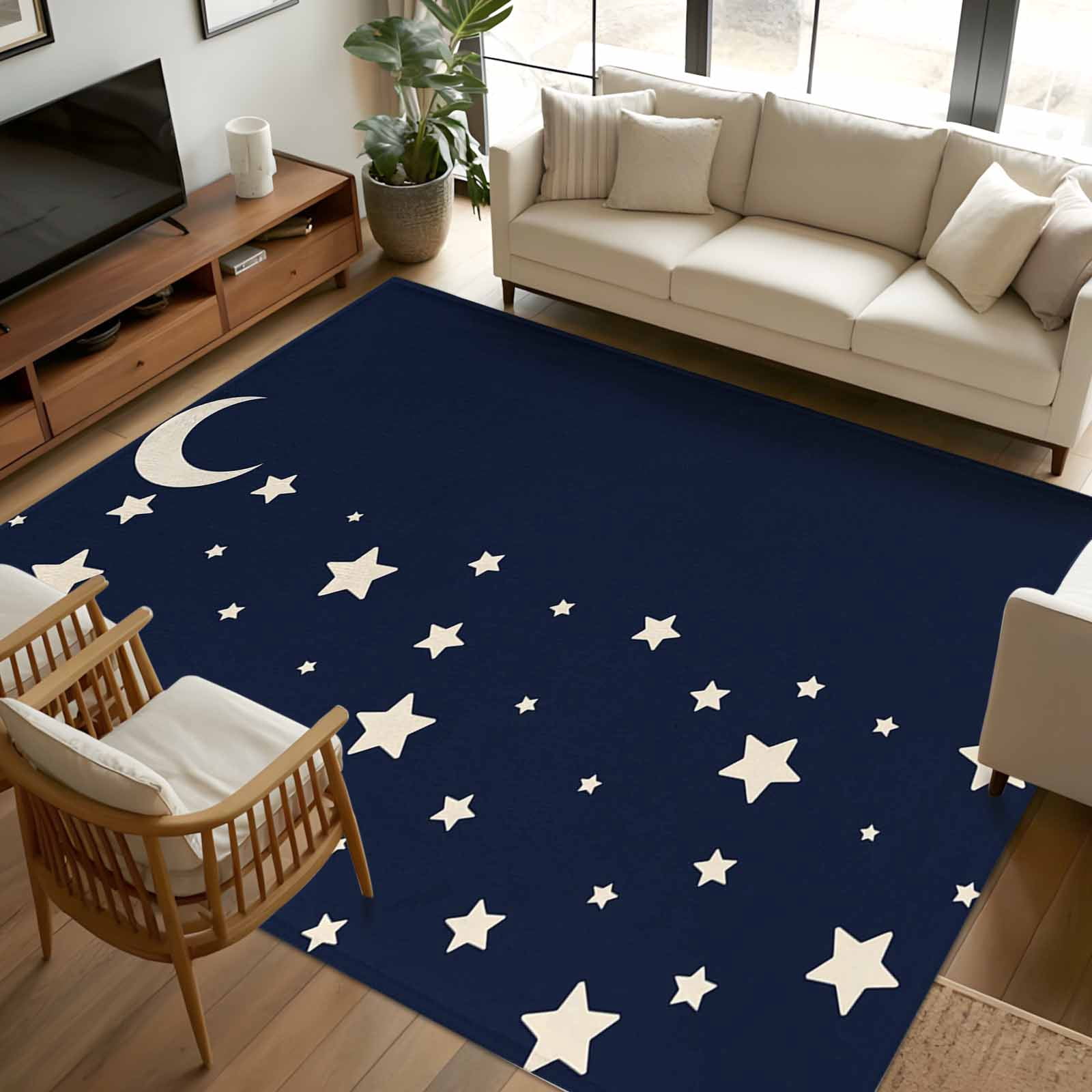 5x8 Area Rugs, Modern Non-Skid Rubber Backing Large Rectangle Rugs ...