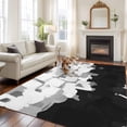 5x8 Black Graffiti Paint Area Rug for Living Room, Washable Non Slip ...