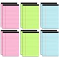 5x8 Colored Legal Note Pads, 12 Pack/Small Writing Pads, Lined Notebook ...