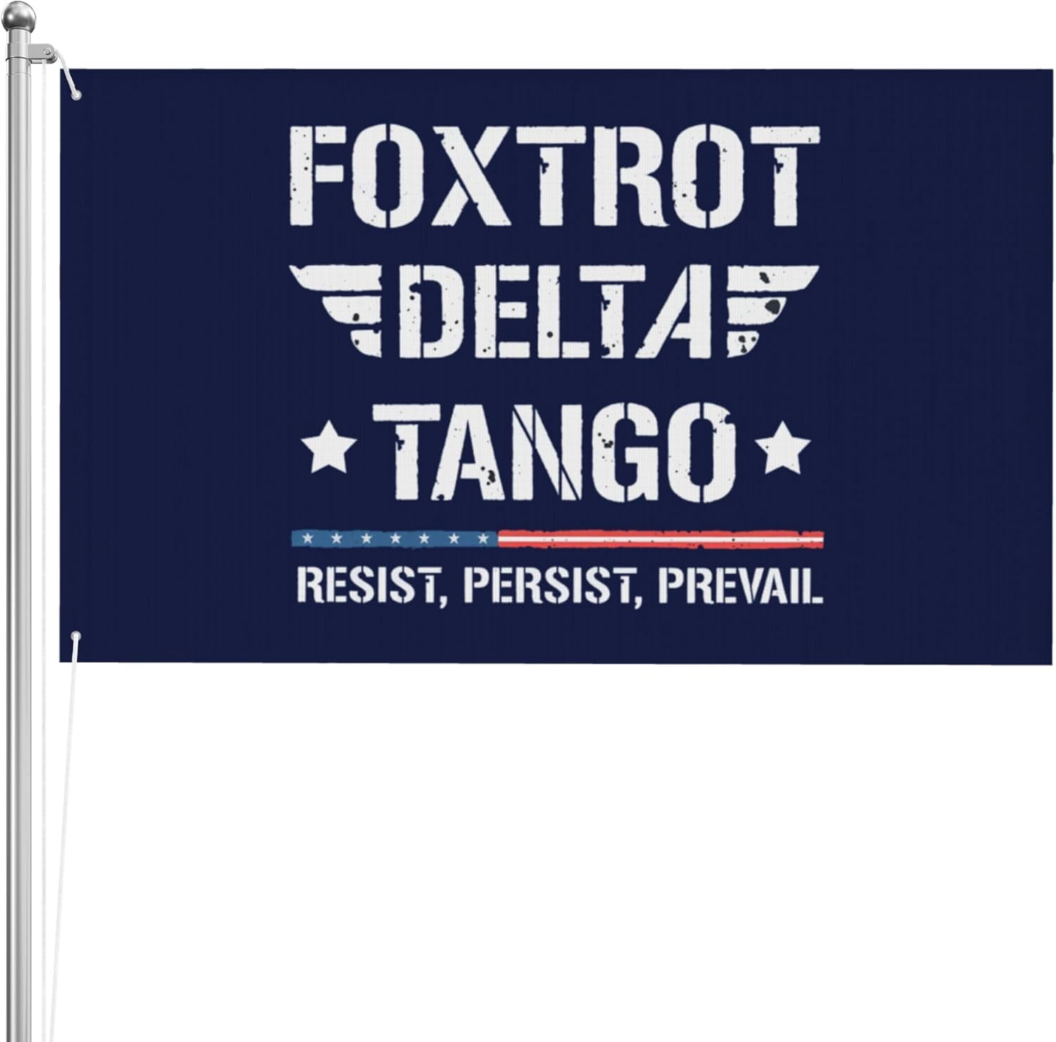 5x8 Feet Foxtrot Delta Tango FDT Flag Resist Persist Prevail Flags for ...