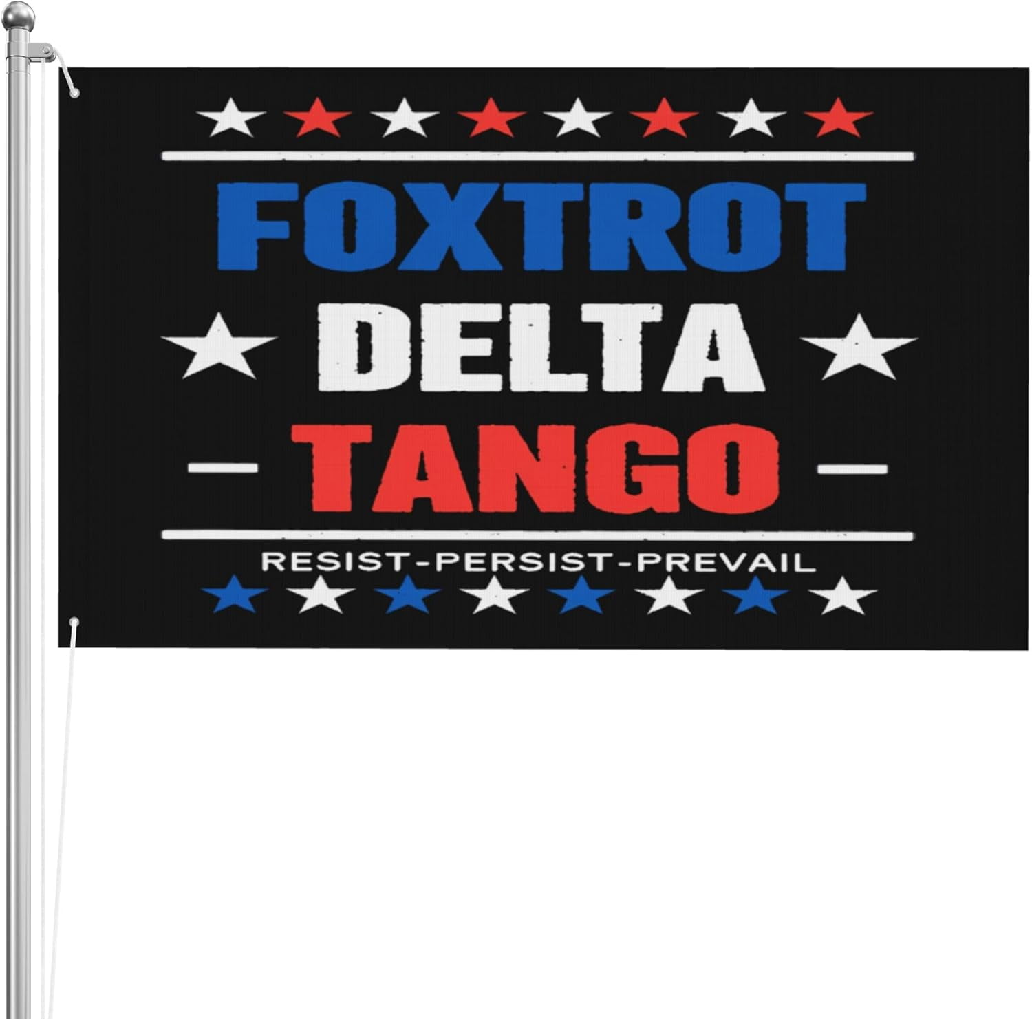 5x8 Feet Foxtrot Delta Tango FDT Flag Resist Persist Prevail Flags for ...