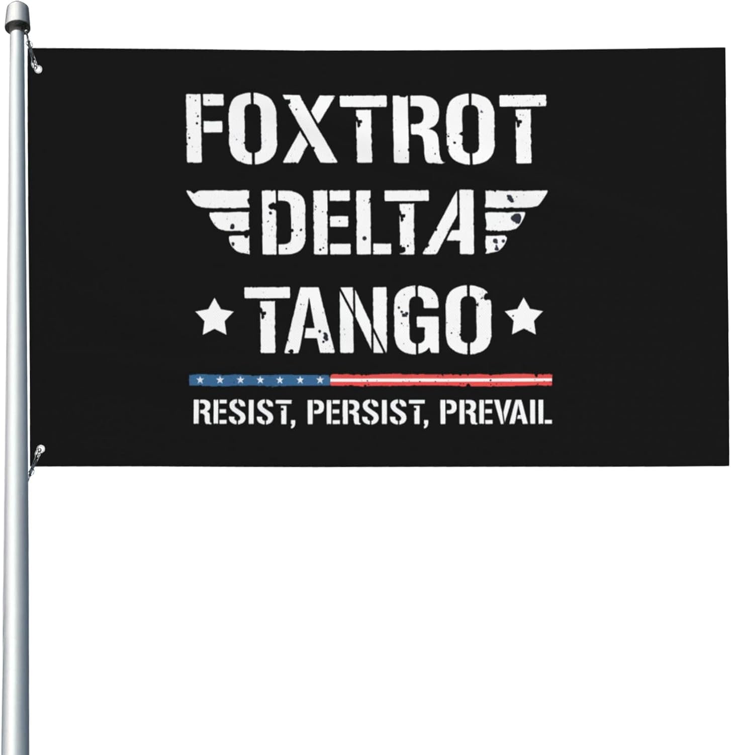 5x8 Feet Foxtrot Delta Tango FDT Flag Resist Persist Prevail Flags for ...