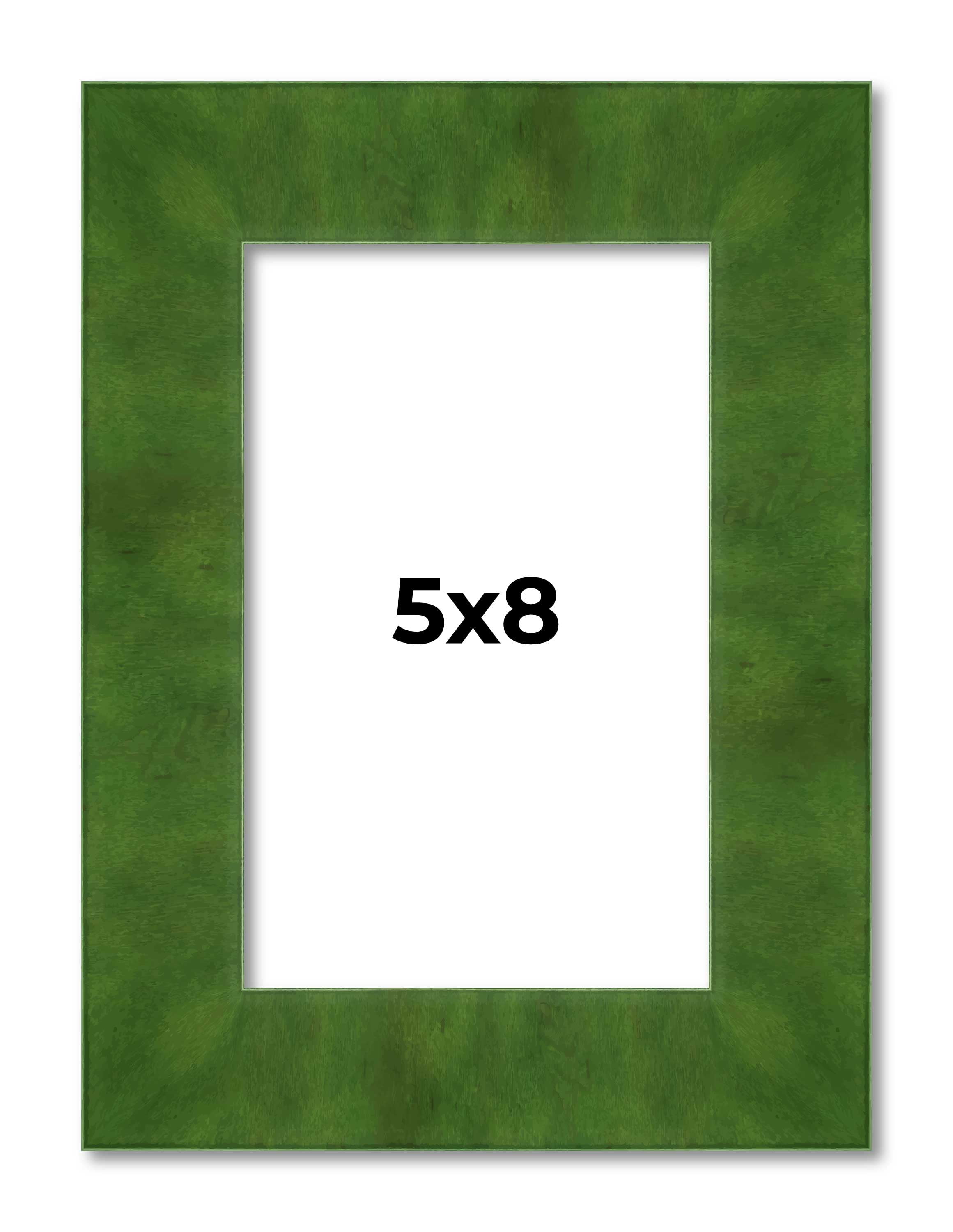 5x8 Frame Green Burl Solid Wood Picture Frame | 1.75 Inches Moulding ...