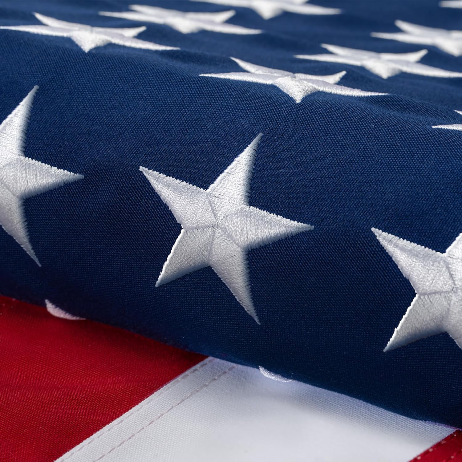 5x8 Ft Cotton American Flag for Outside with TearProof Heavy Duty ...