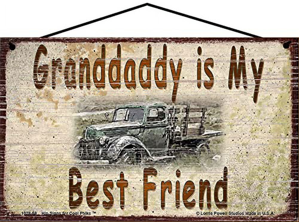 5x8 Granddaddy is my Best Friend Sign, Vintage Style Home Décor for ...
