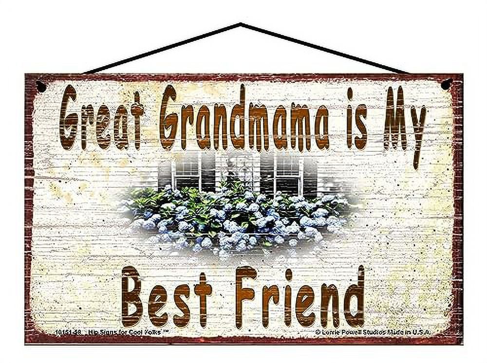 5x8 Great Grandmama is My Best Friend Hydrangea Floral Decorative Sign ...