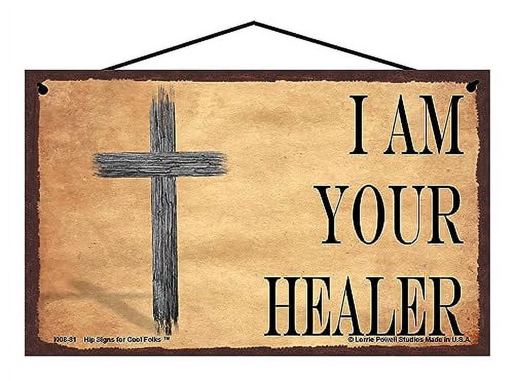 5x8 I Am Your Healer Sign - Religious God Themed Home Décor with Image ...
