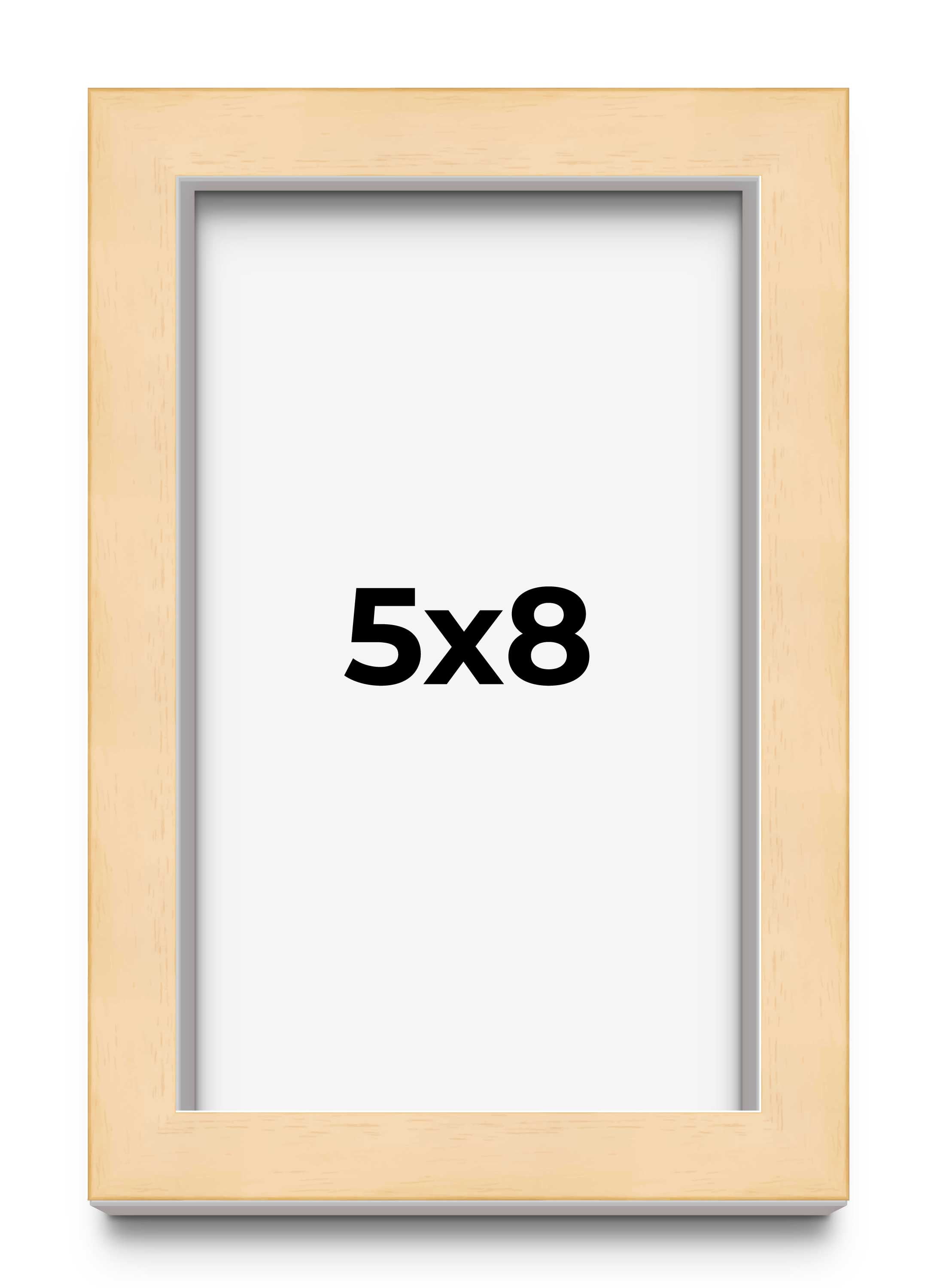 5x8 IN Shadow Box Frame Brown | 0.875 Inches Deep Real Wood ...