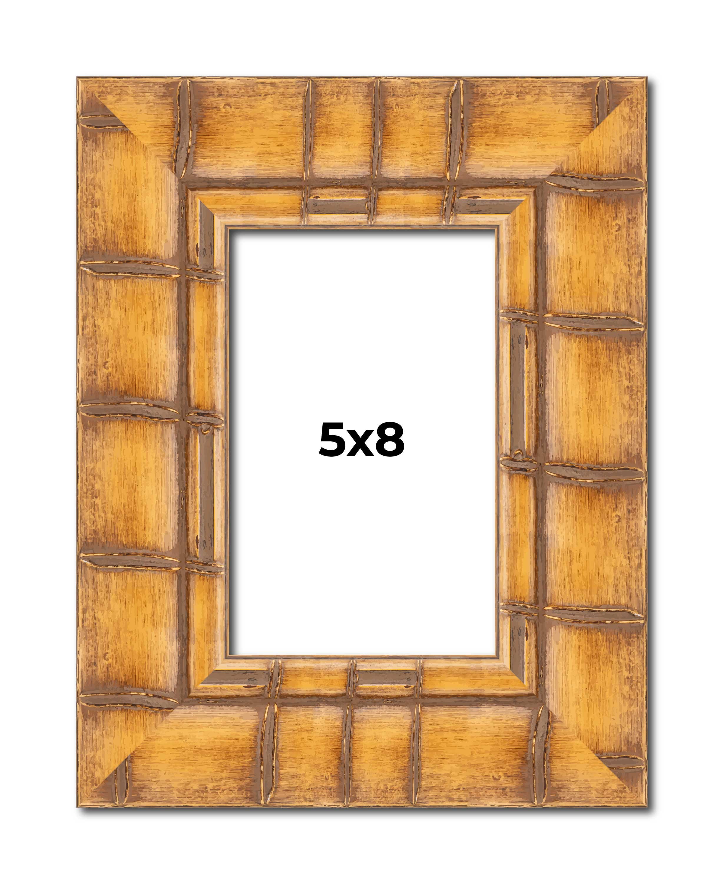 5x8 In Frame Beige Real Wood Picture Frame Width 3 inches | Interior ...