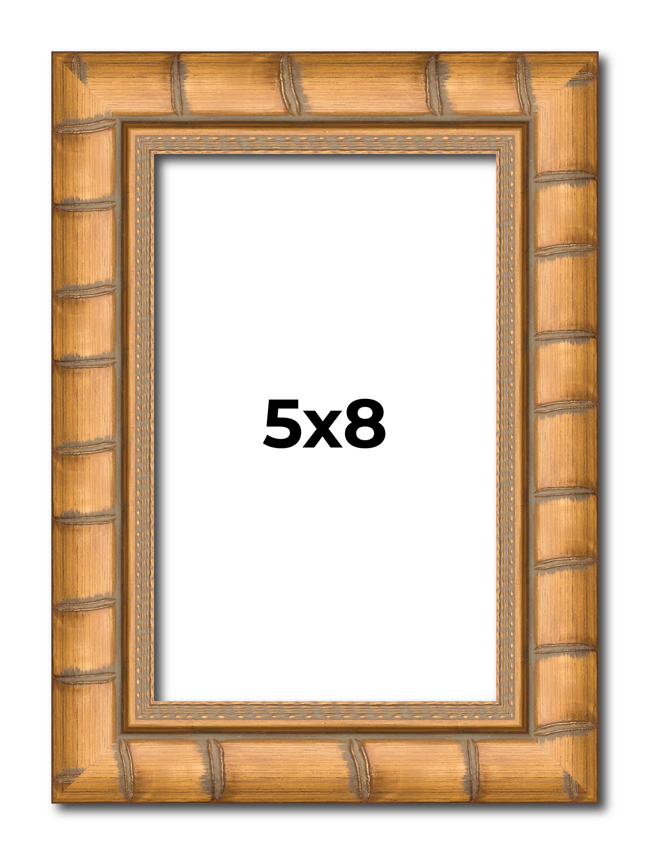 5x8 In Frame Gold Real Wood Picture Frame Width 1.5 inches | Interior ...