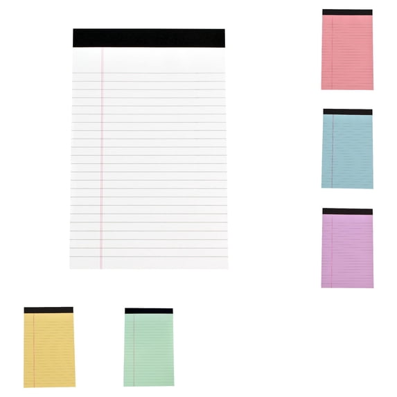 5x8 Inch College Ruled Notebook In Assorted Colors, 30 Sheets Per Pad ...