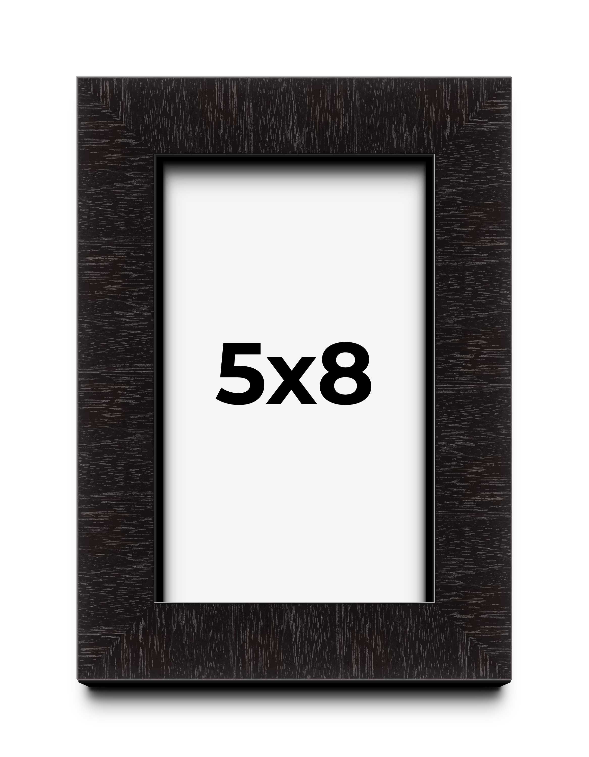 5x8 Shadow Box Black Solid Wood Display Picture Frame | 1 Inch Rabbet ...