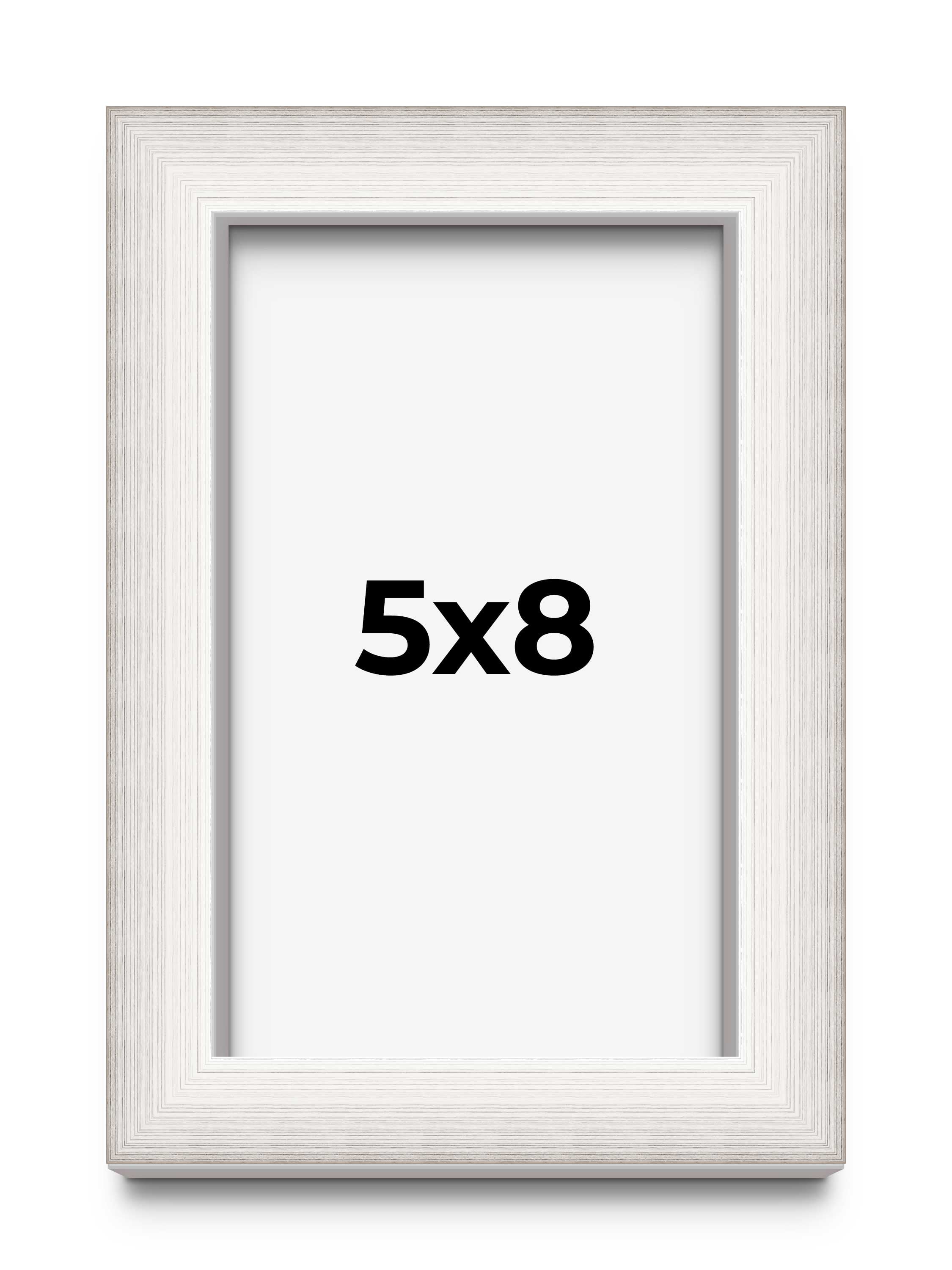 5x8 Silver Shadowbox Frame - Interior Size 5x8 by 1.5 Inches - Made to ...