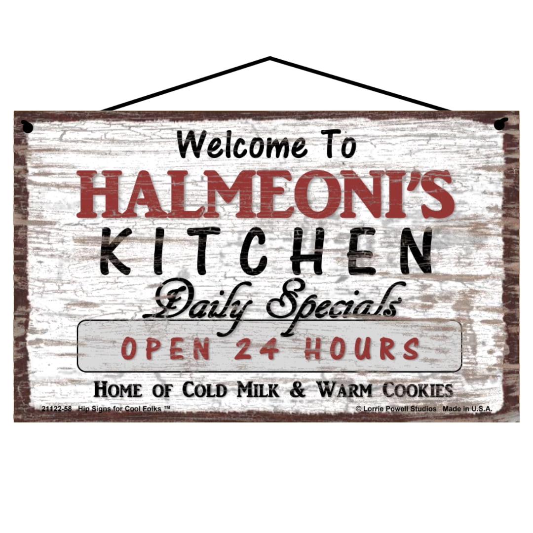 5x8 Vintage Style Kitchen Sign Welcome to Halmeoni's Kitchen Daily ...