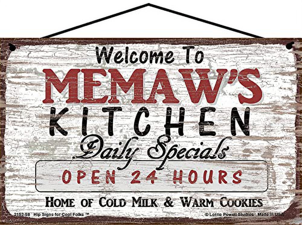 5x8 Vintage Style Kitchen Sign Welcome to Memaw's Kitchen Daily ...