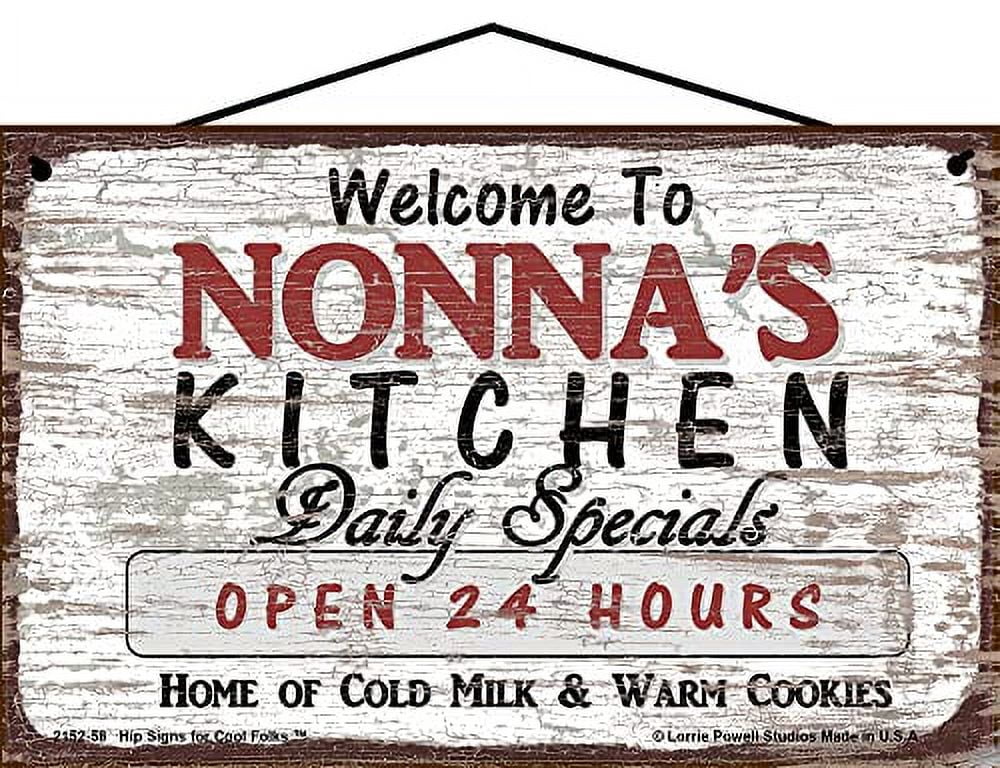 5x8 Vintage Style Kitchen Sign Welcome to Nonna's Kitchen Daily ...