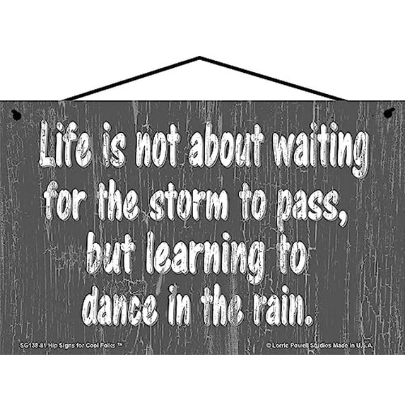 5x8 Vintage Style Sign with Slate-Gray Design - Life Is Not About ...