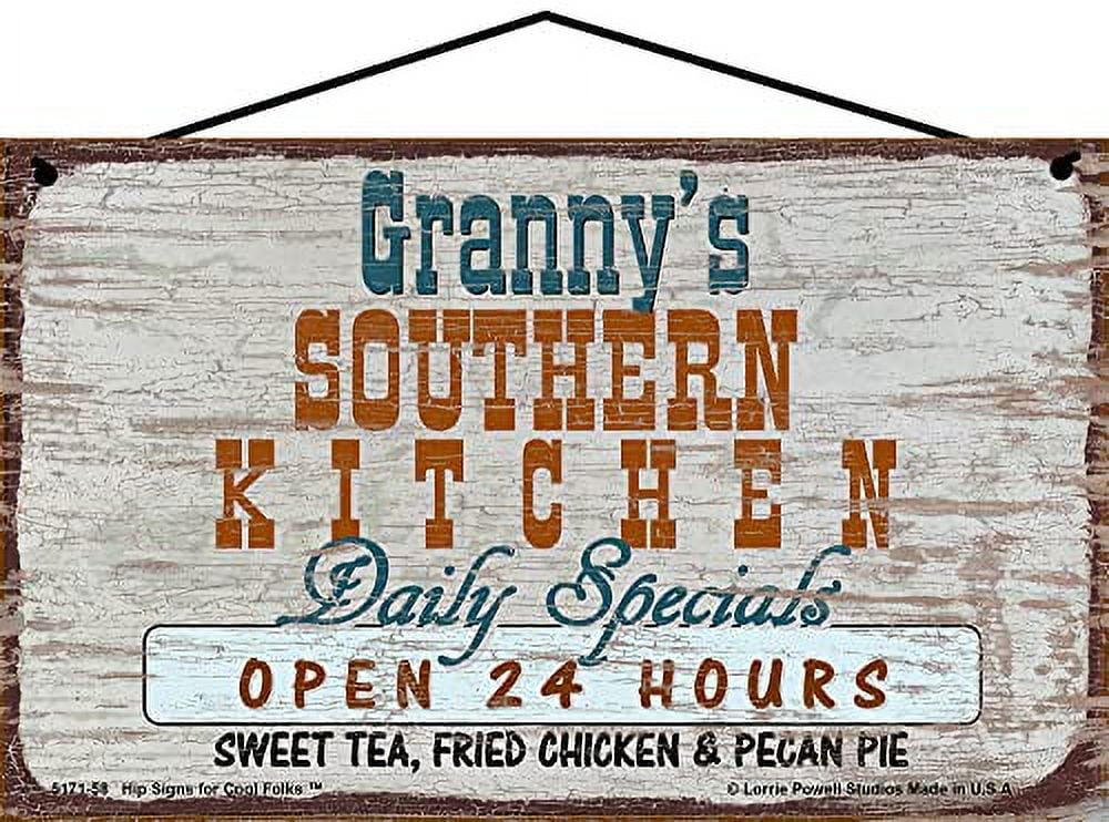 5x8 Vintage Style Southern Kitchen Sign: "Granny's Southern Kitchen ...