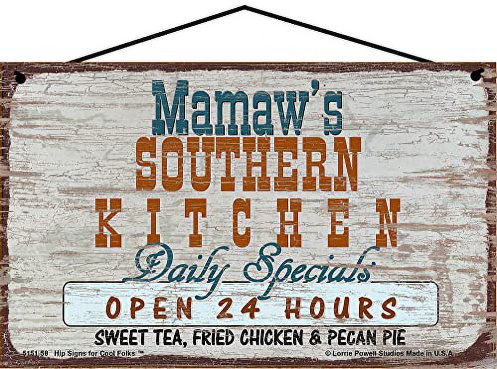 5x8 Vintage Style Southern Kitchen Sign: "Mamaw's Southern Kitchen ...