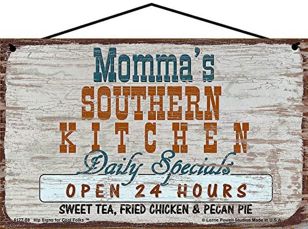 5x8 Vintage Style Southern Kitchen Sign: "Momma's Southern Kitchen ...