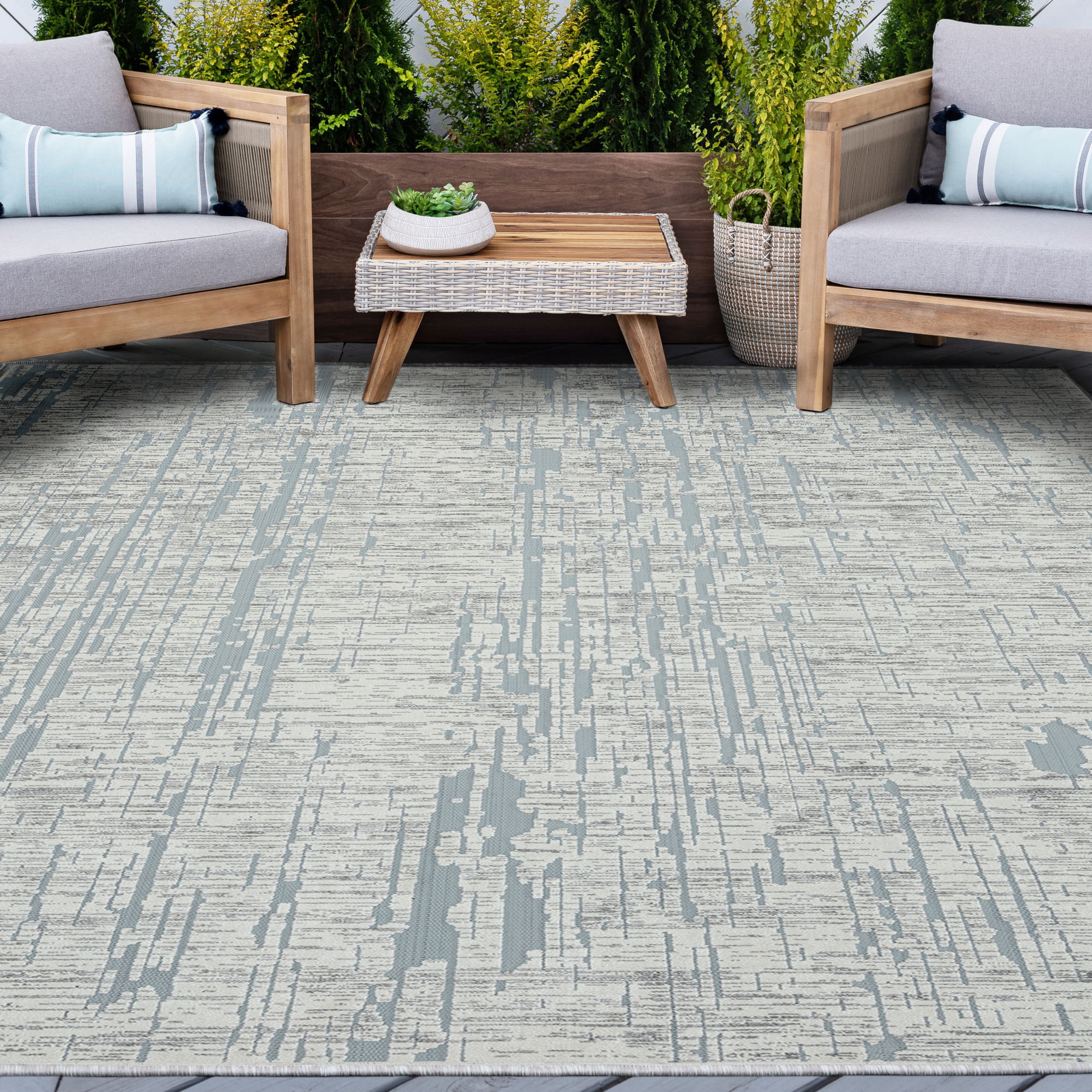 5x8 Water Resistant, Indoor Outdoor Rugs for Patios, Front Door Entry ...