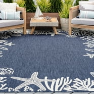 8ft Round Water Resistant, Large Indoor Outdoor Rugs for Patios, Front ...